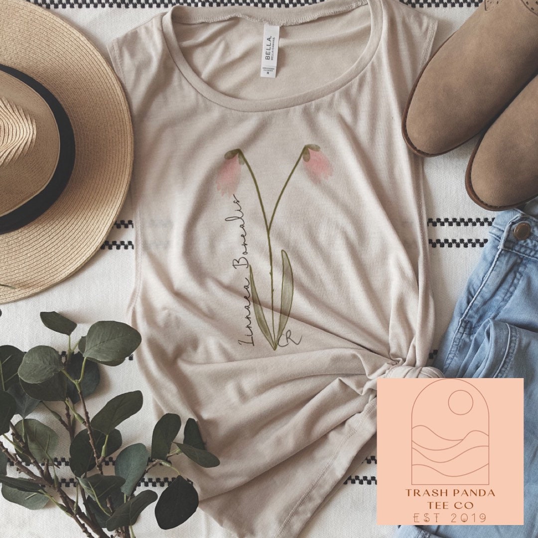 Linnea Flower Hand Drawn Illustration Linnaea Borealis - Etsy