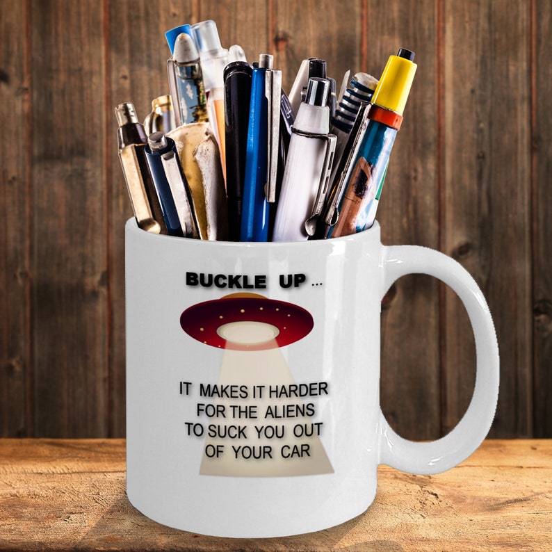 UFO Alien Space Ship Buckle up Mugs-funny Large Coffee Cups - Etsy