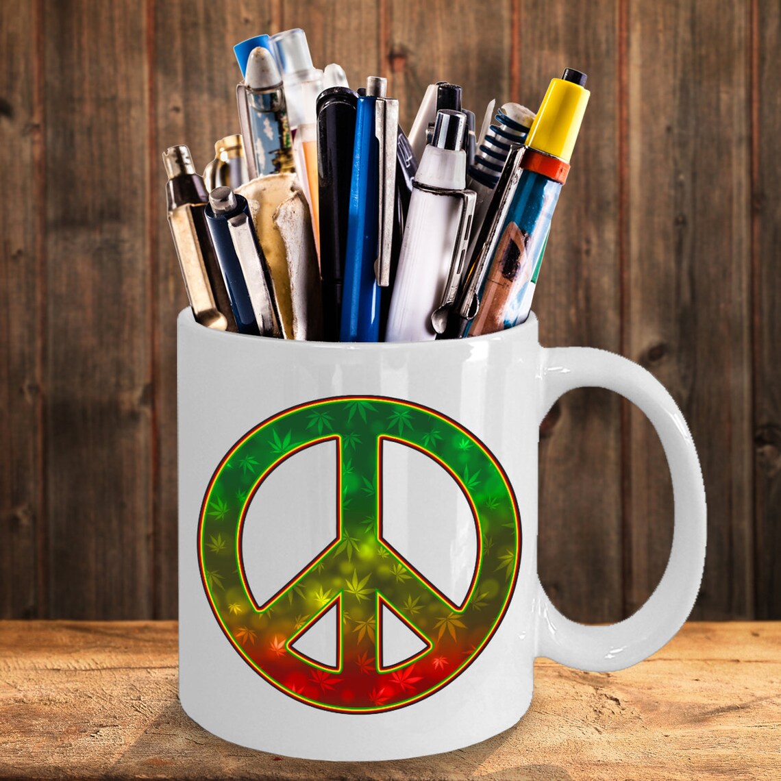 Cannabis Peace Sign Marijuana Weed Pot 4-20 Funny Novelty Mug - Etsy