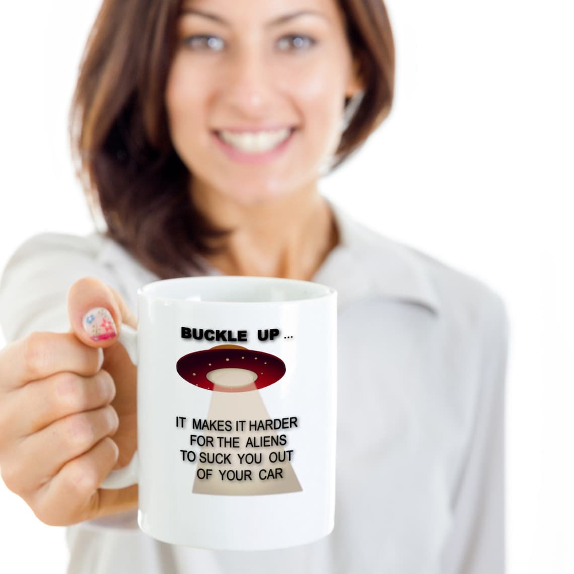 UFO Alien Space Ship Buckle up Mugs-funny Large Coffee Cups - Etsy