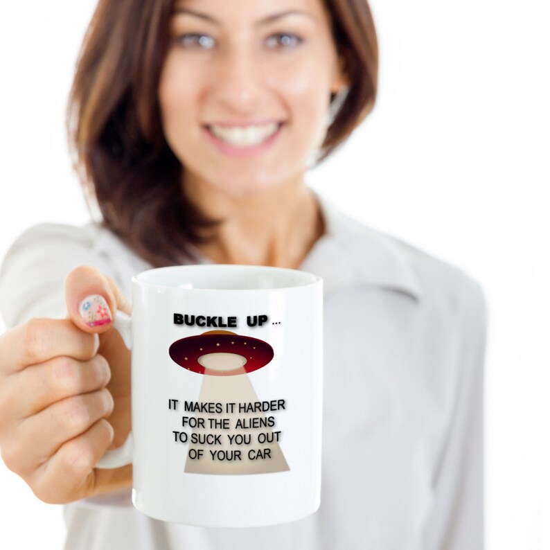 UFO Alien Space Ship Buckle up Mugs-funny Large Coffee Cups - Etsy