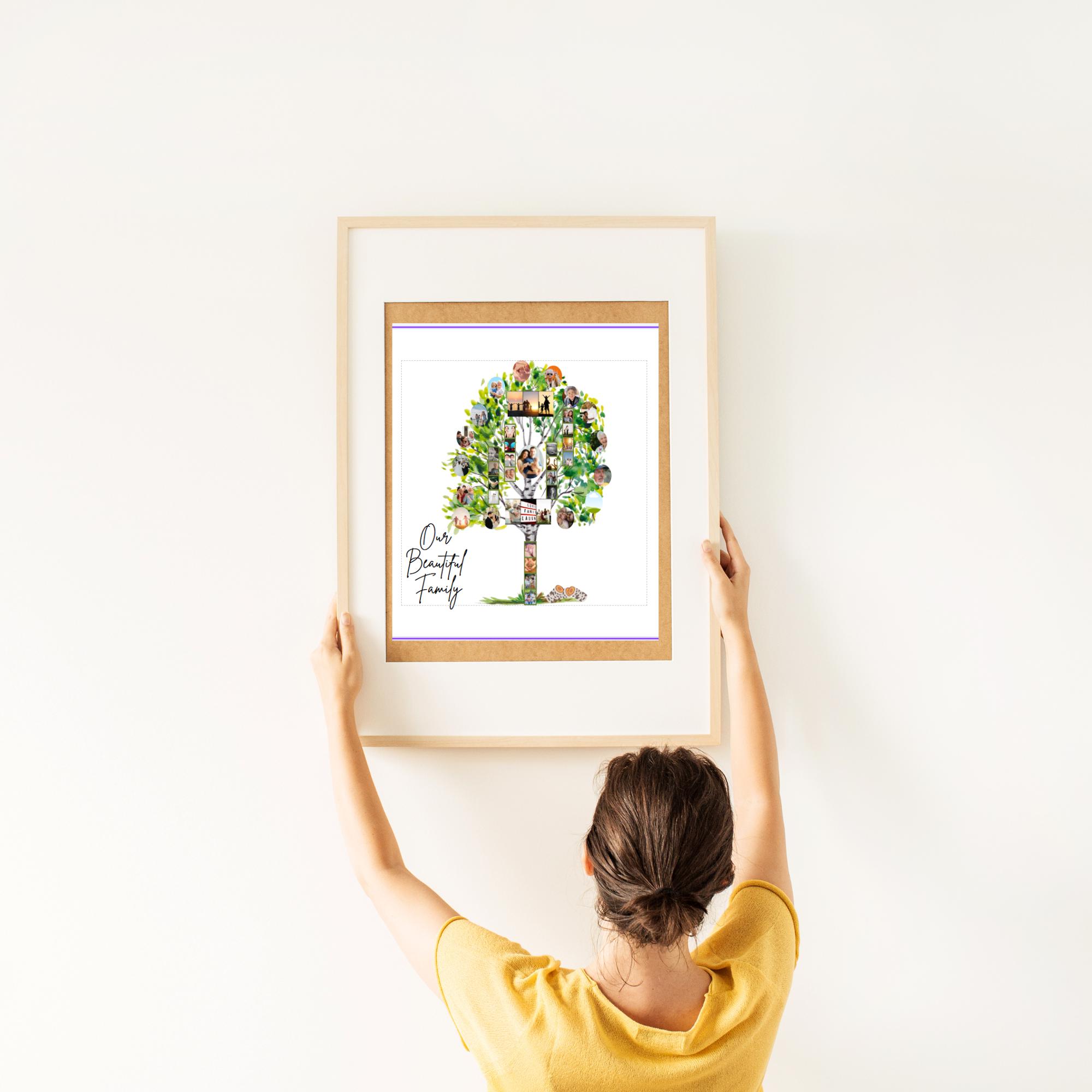 Silver Birch PHOTO COLLAGE FAMILY Tree, Printable, Frameable, Fabulous ...