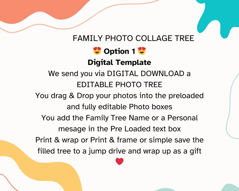 Silver Birch PHOTO COLLAGE FAMILY Tree, Printable, Frameable, Fabulous ...