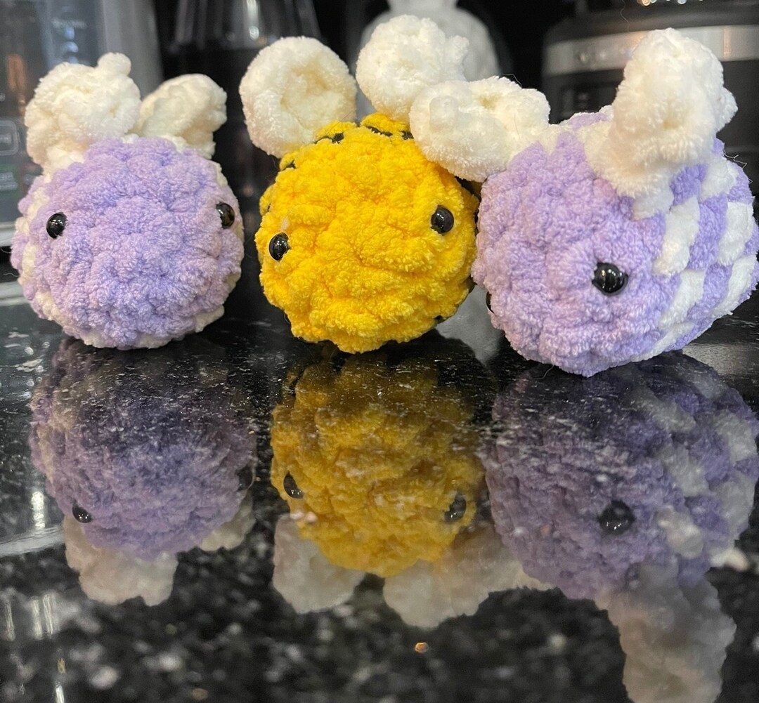 Pair of Baby Bees Stocking Stuffers, Hand Crocheted, Choose From Yellow ...