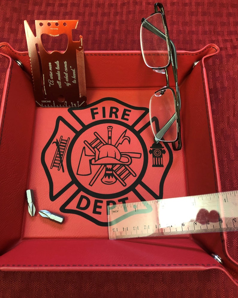 Fire Department Fireman Snap Tray Catch All 6x6 - Etsy