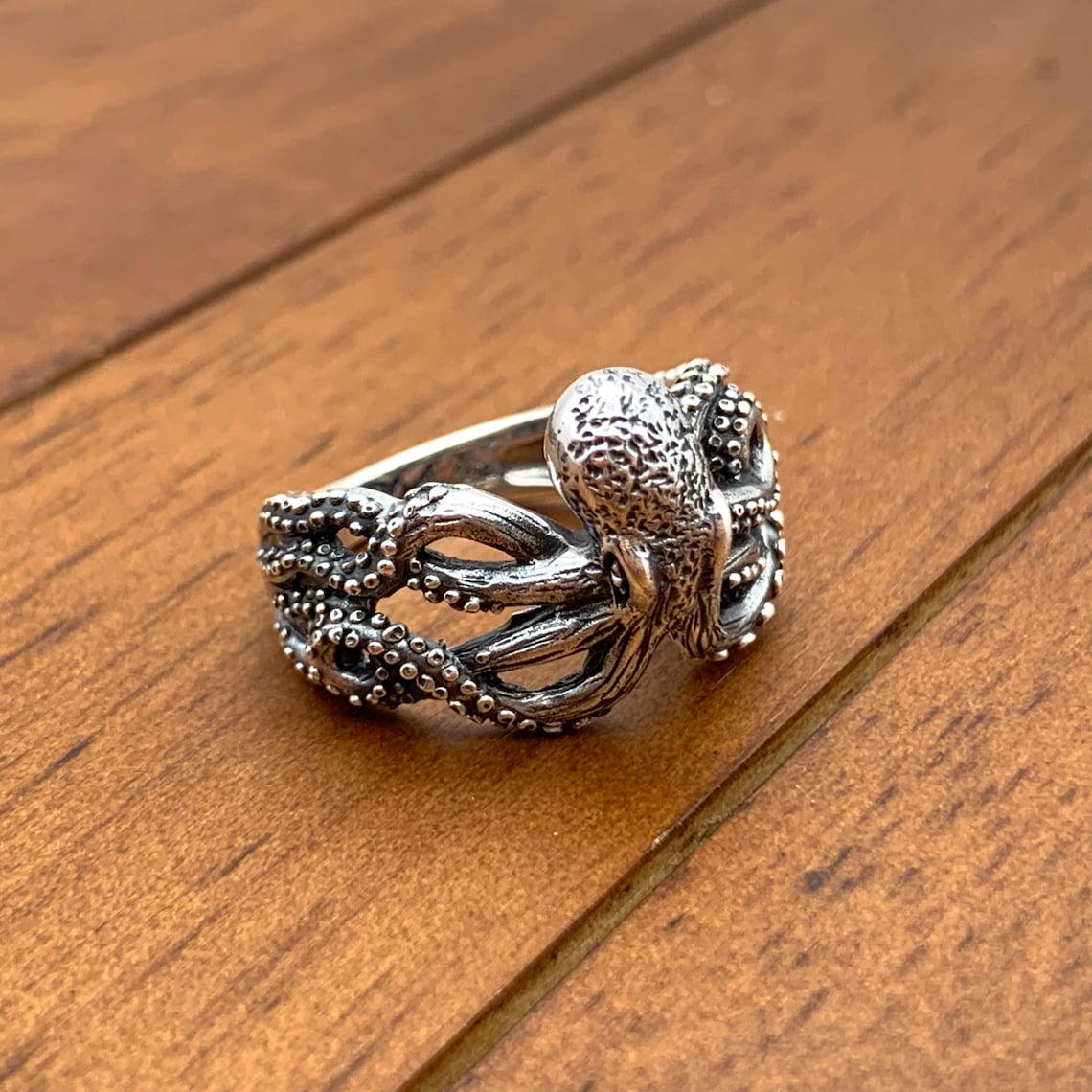Octopus Ring Solid 925 Sterling Silver Octopus Ring - Etsy