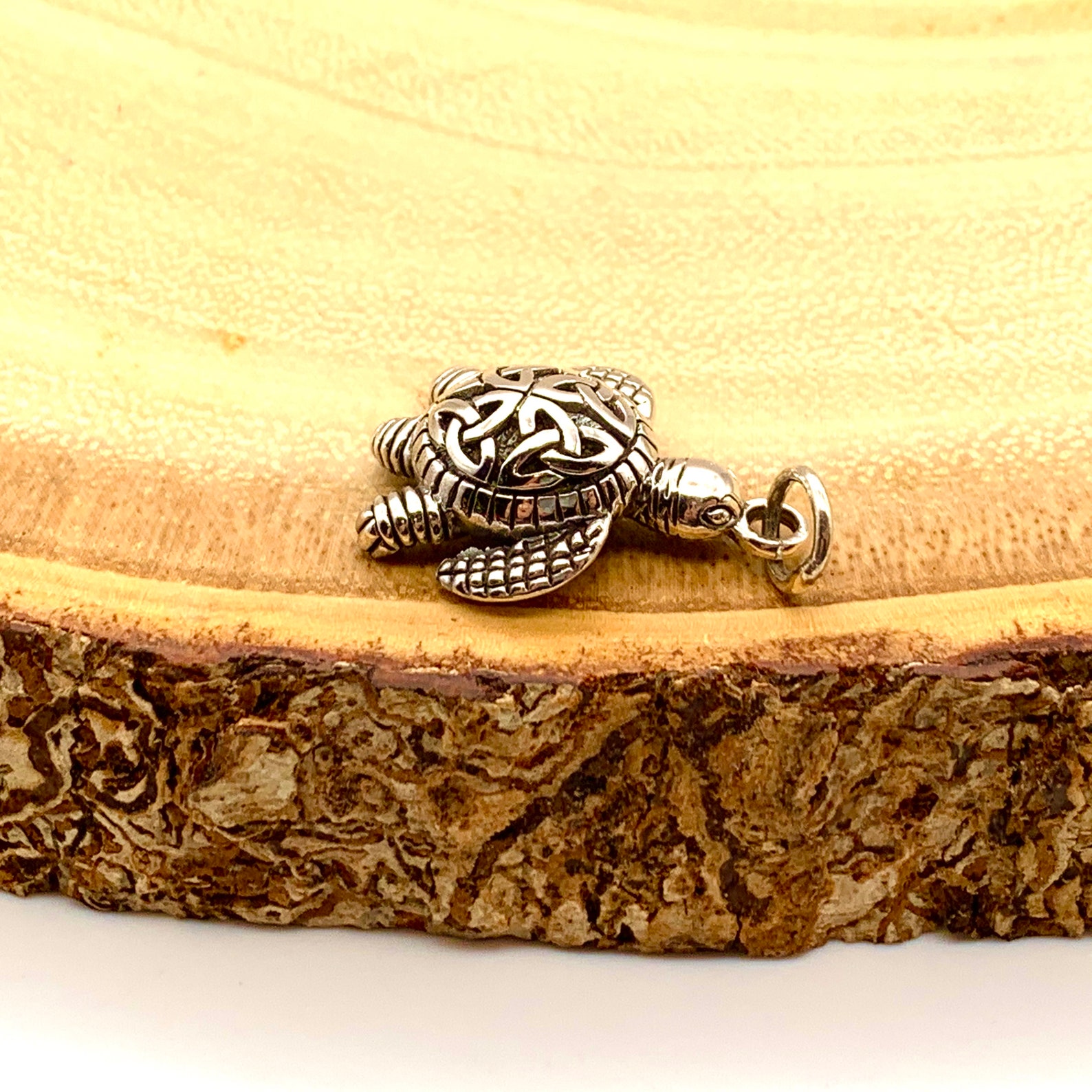 Silver Turtle Pendant Celtic Turtle Pendant Oxidized 925 - Etsy