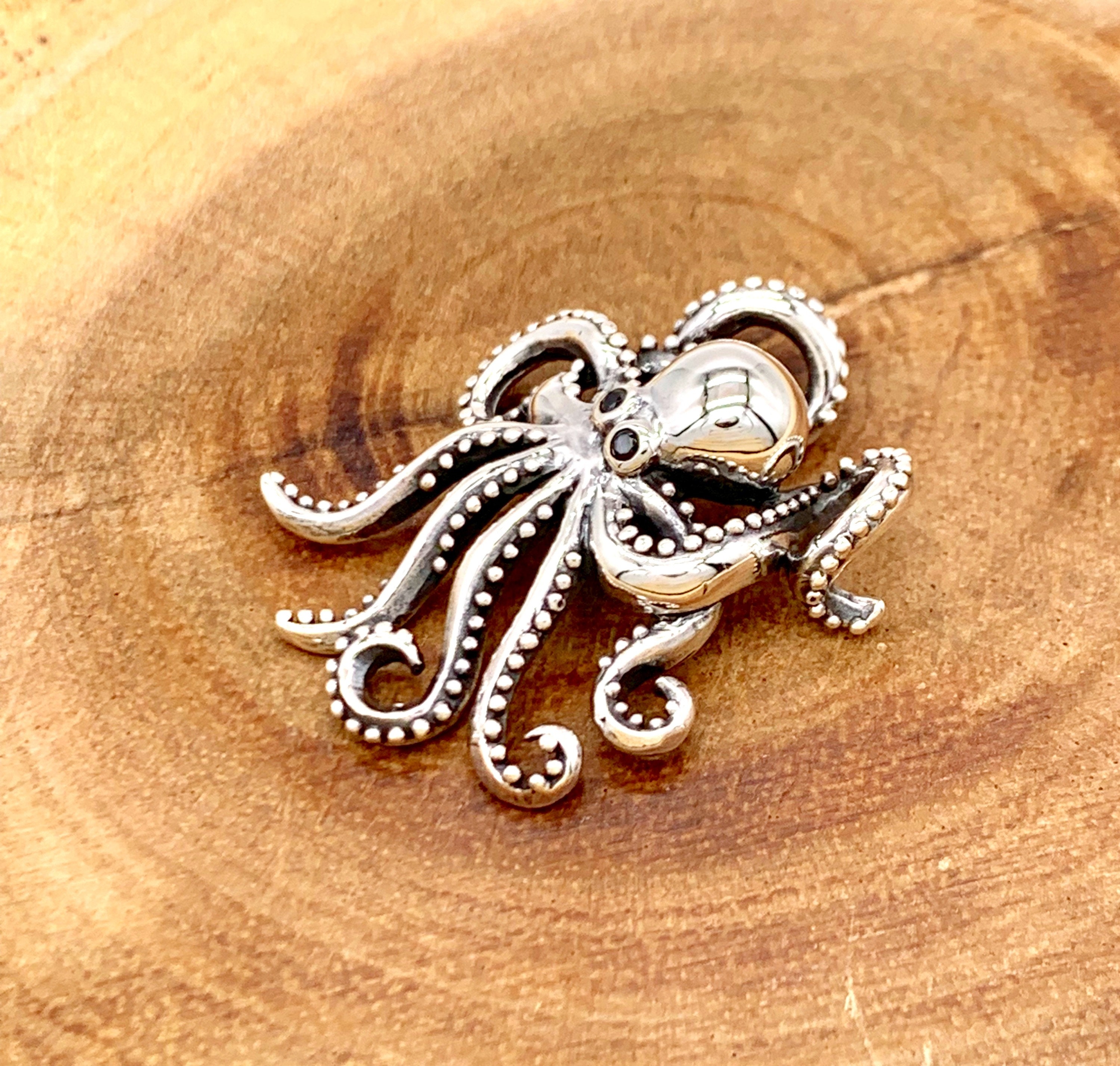 925 Silver Octopus Pendant, Comes With a FREE Chain - Etsy