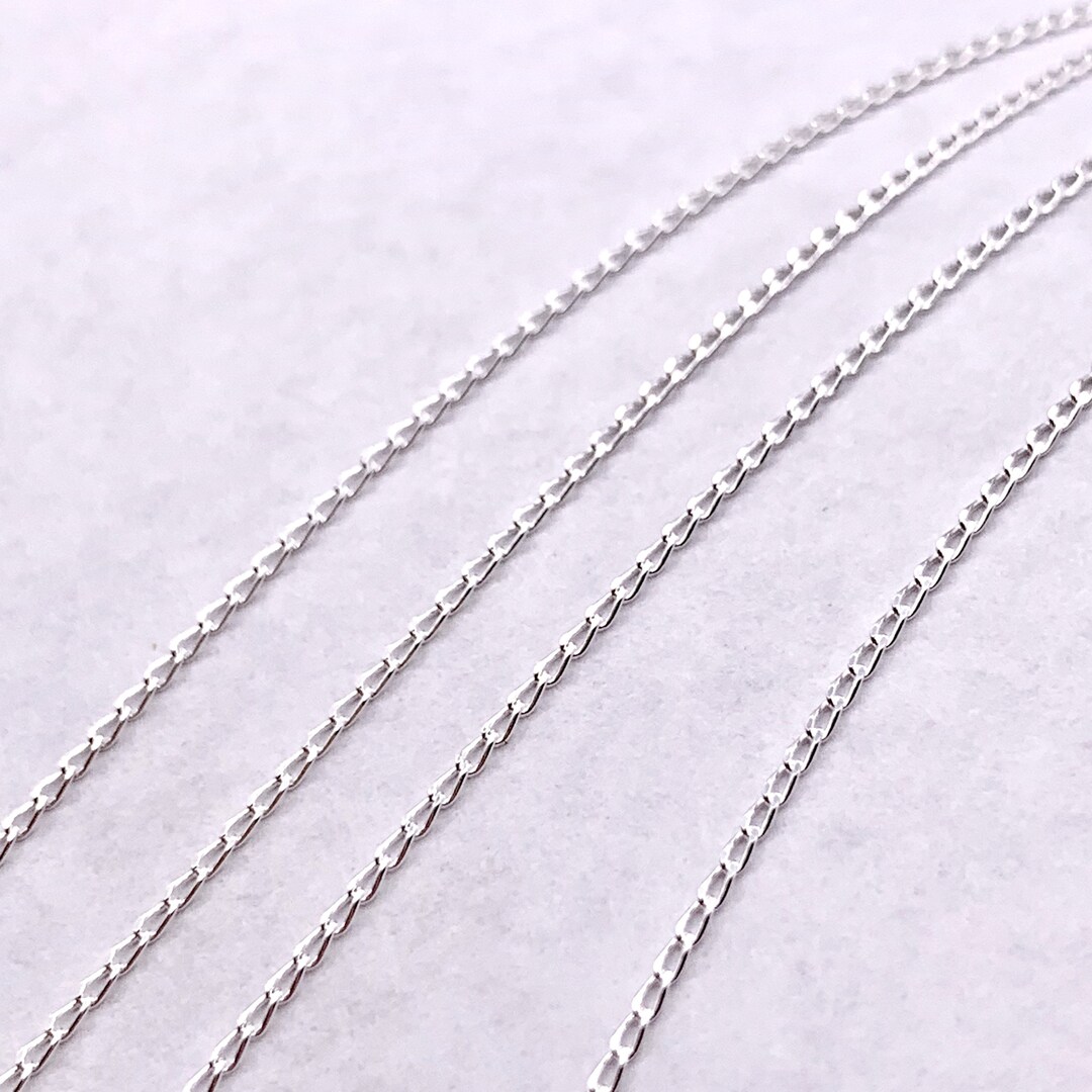 Small Silver Italian Curb Chain, Solid 925 Silver Chain - Etsy
