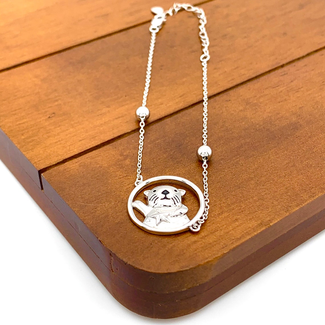 Silver Otter Bracelet Cute 925 Sterling Silver Otter | Etsy