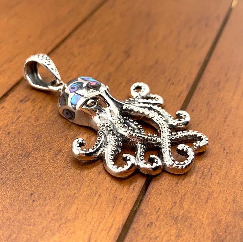 The Octopus 925 Silver With Abalone Shell or MOP Shell - Etsy