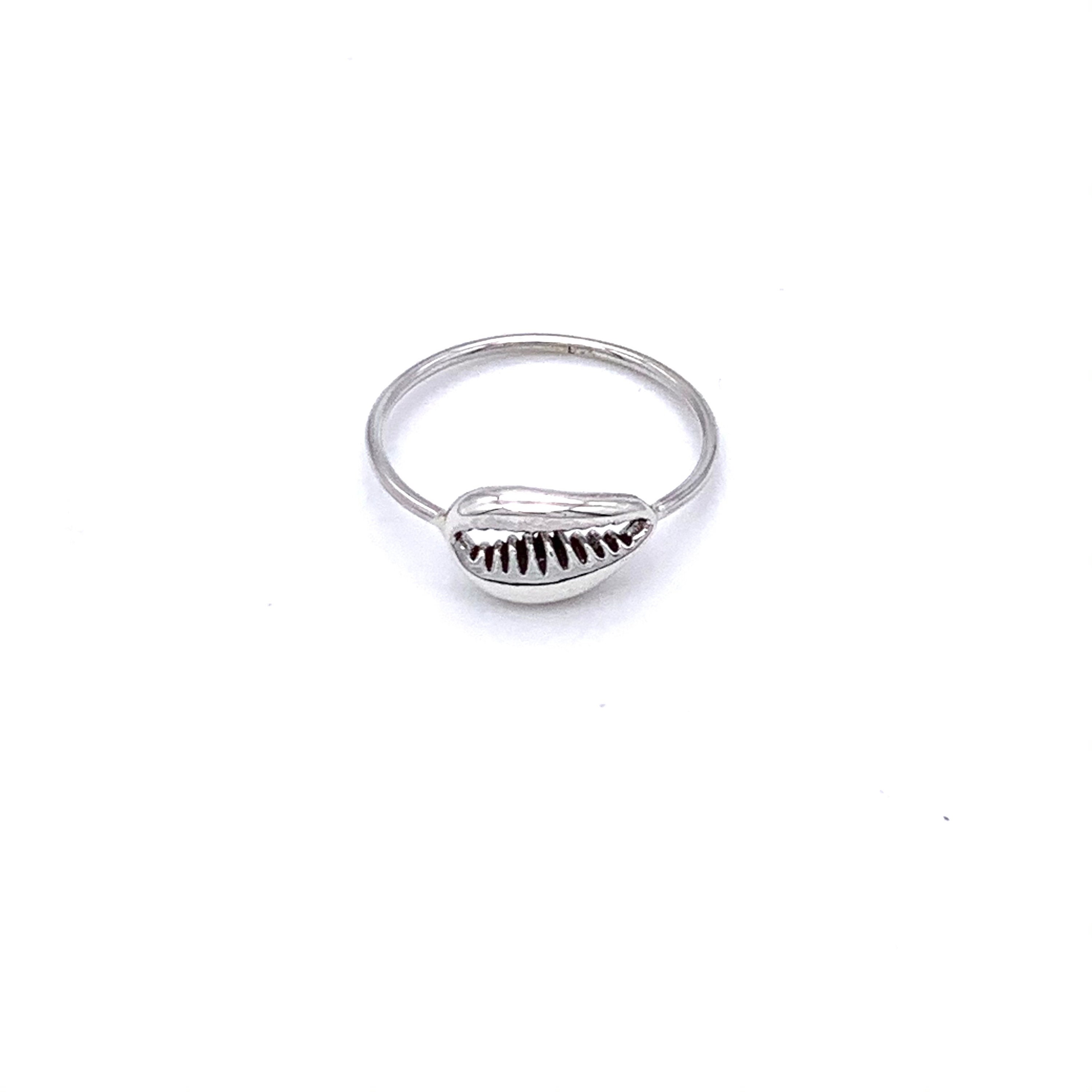 Silver Cowrie Shell Ring 925 Sterling Silver Puka Shell Ring - Etsy