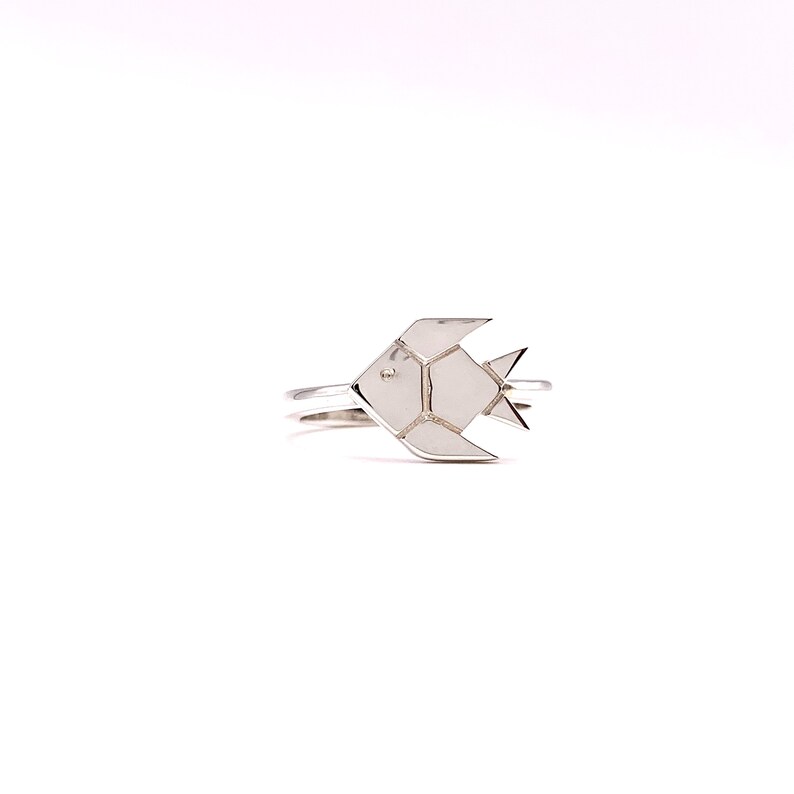 Silver Fish Ring 925 Sterling Silver Angelfish Ring - Etsy