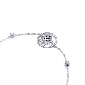 Silver Otter Bracelet, Cute 925 Sterling Silver Otter Bracelet ...