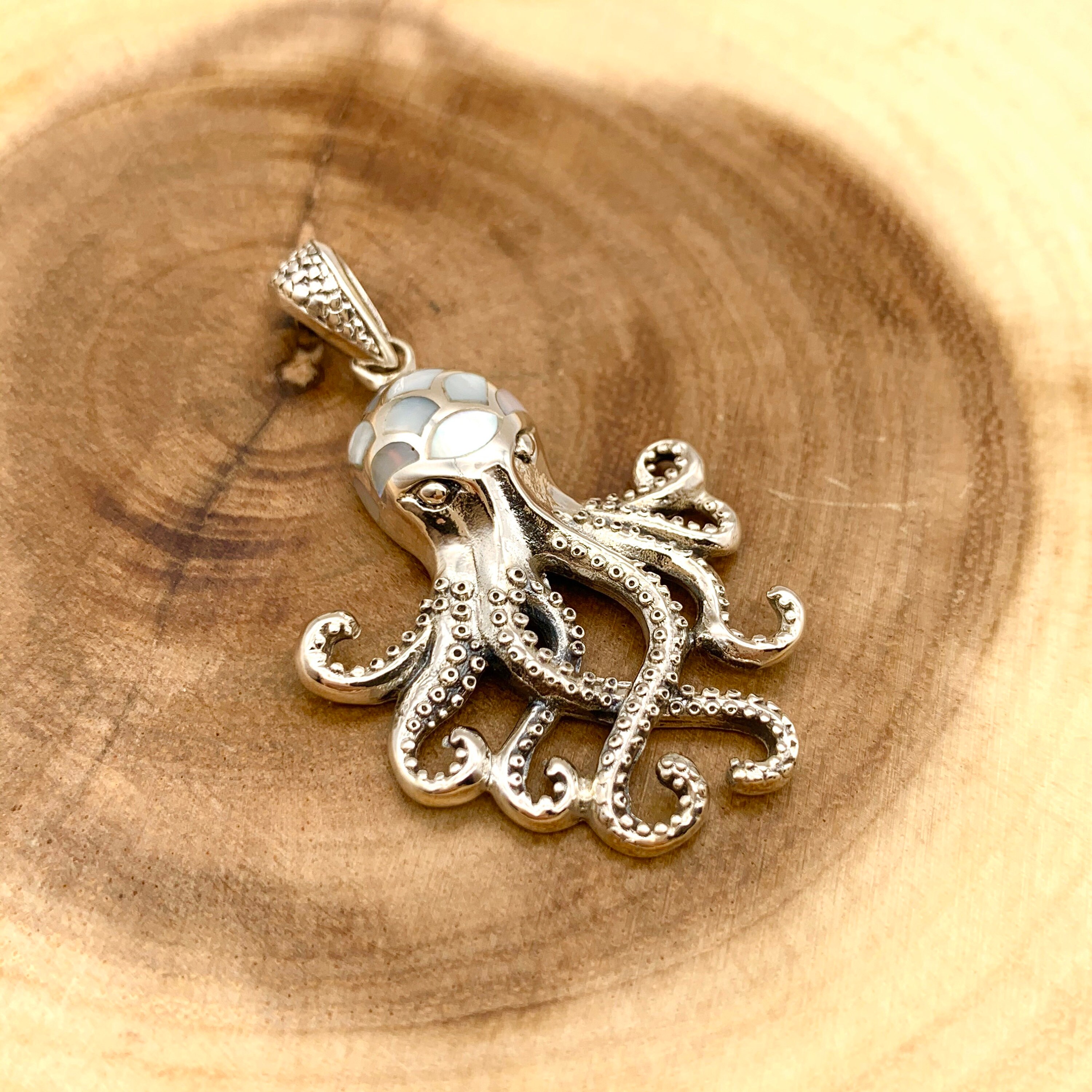 The Octopus 925 Silver With Abalone Shell or MOP Shell - Etsy