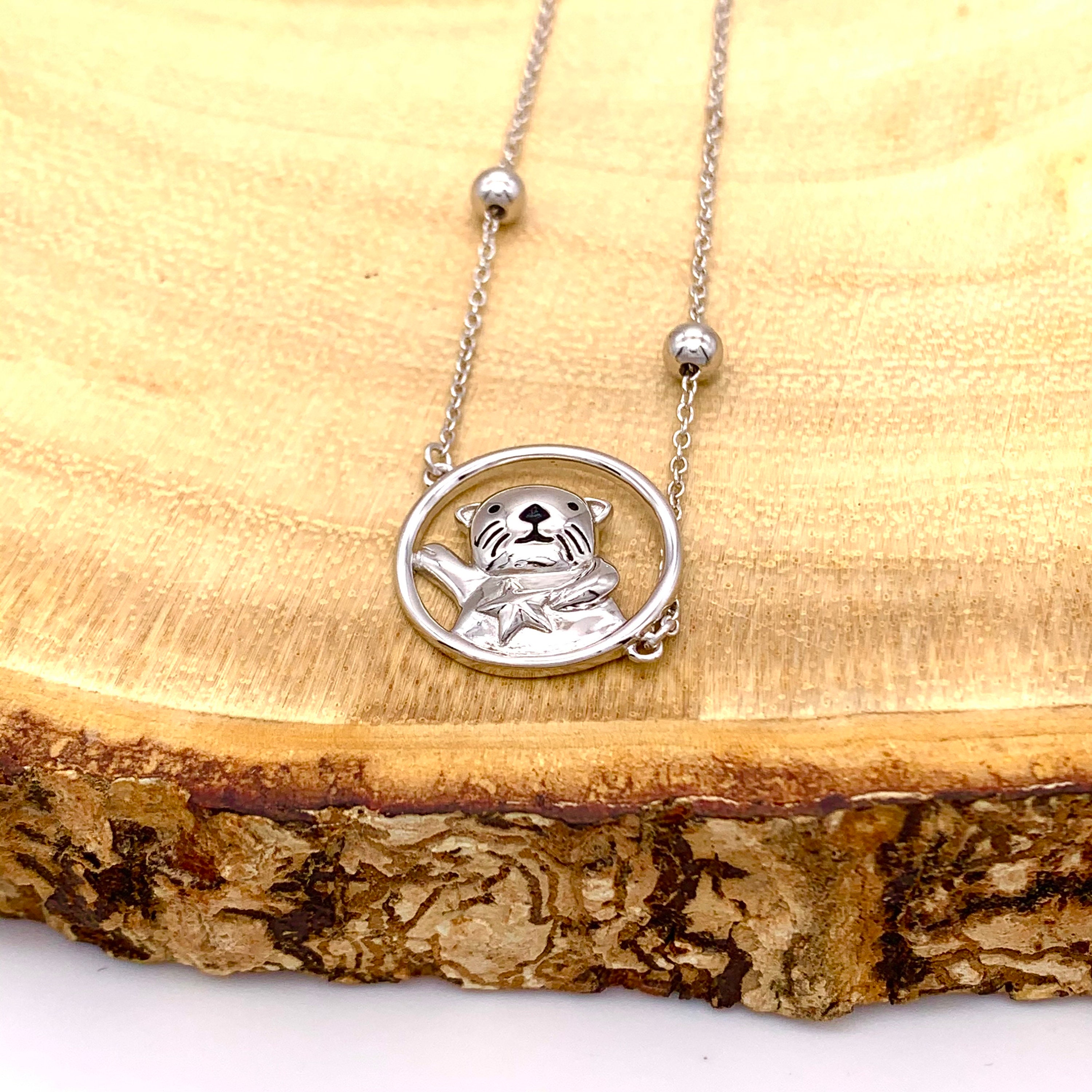 Silver Otter Bracelet Cute 925 Sterling Silver Otter | Etsy