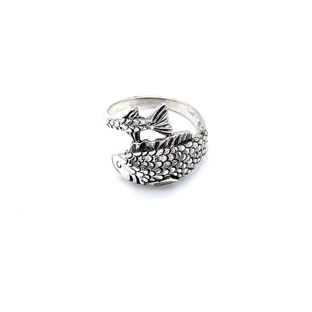 Japanese Koi Fish Ring, 925 Sterling Silver Koi Ring, Japanese Koi Fish Ring - Etsy