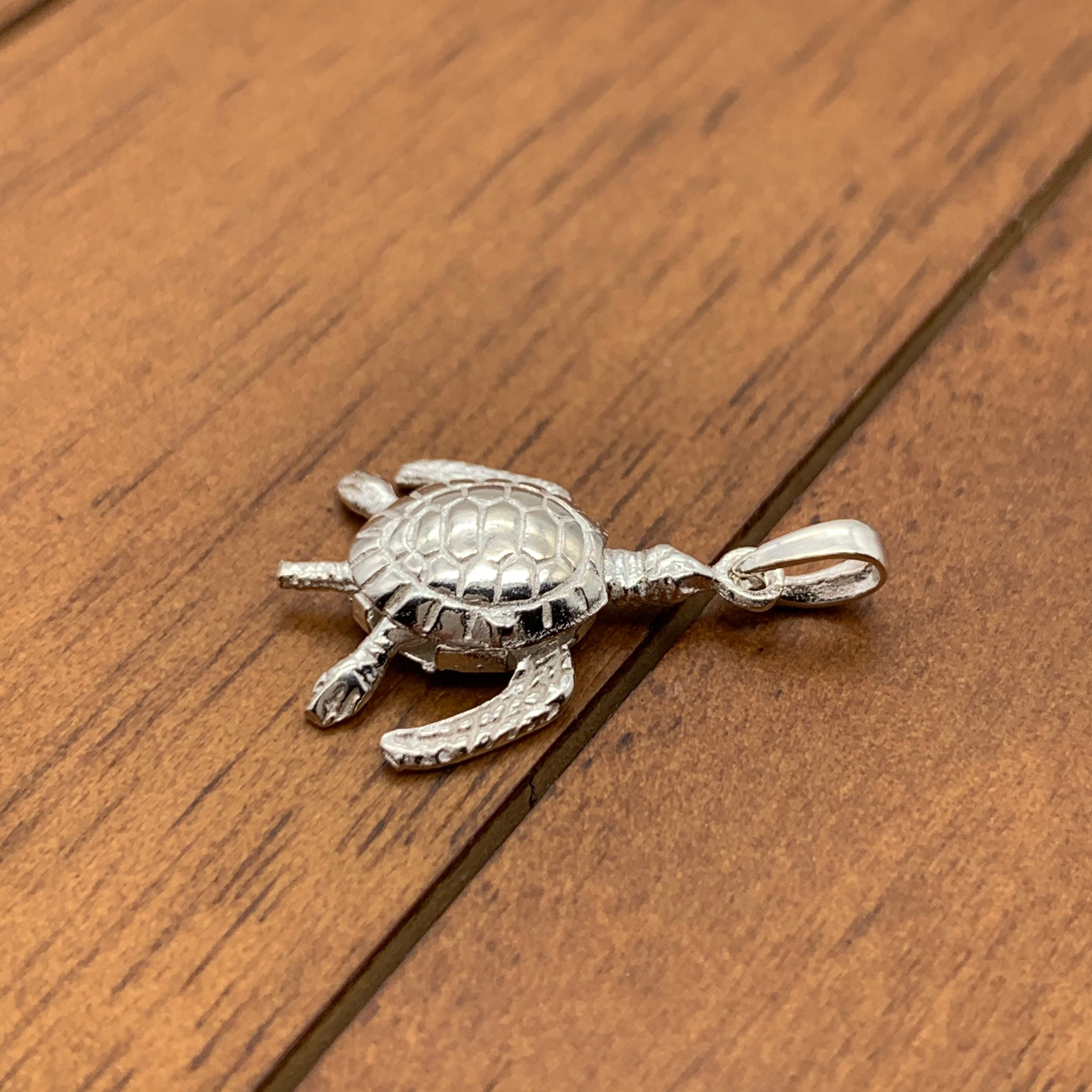 Silver Turtle Pendant 925 Silver Sea Turtle Pendant Comes - Etsy