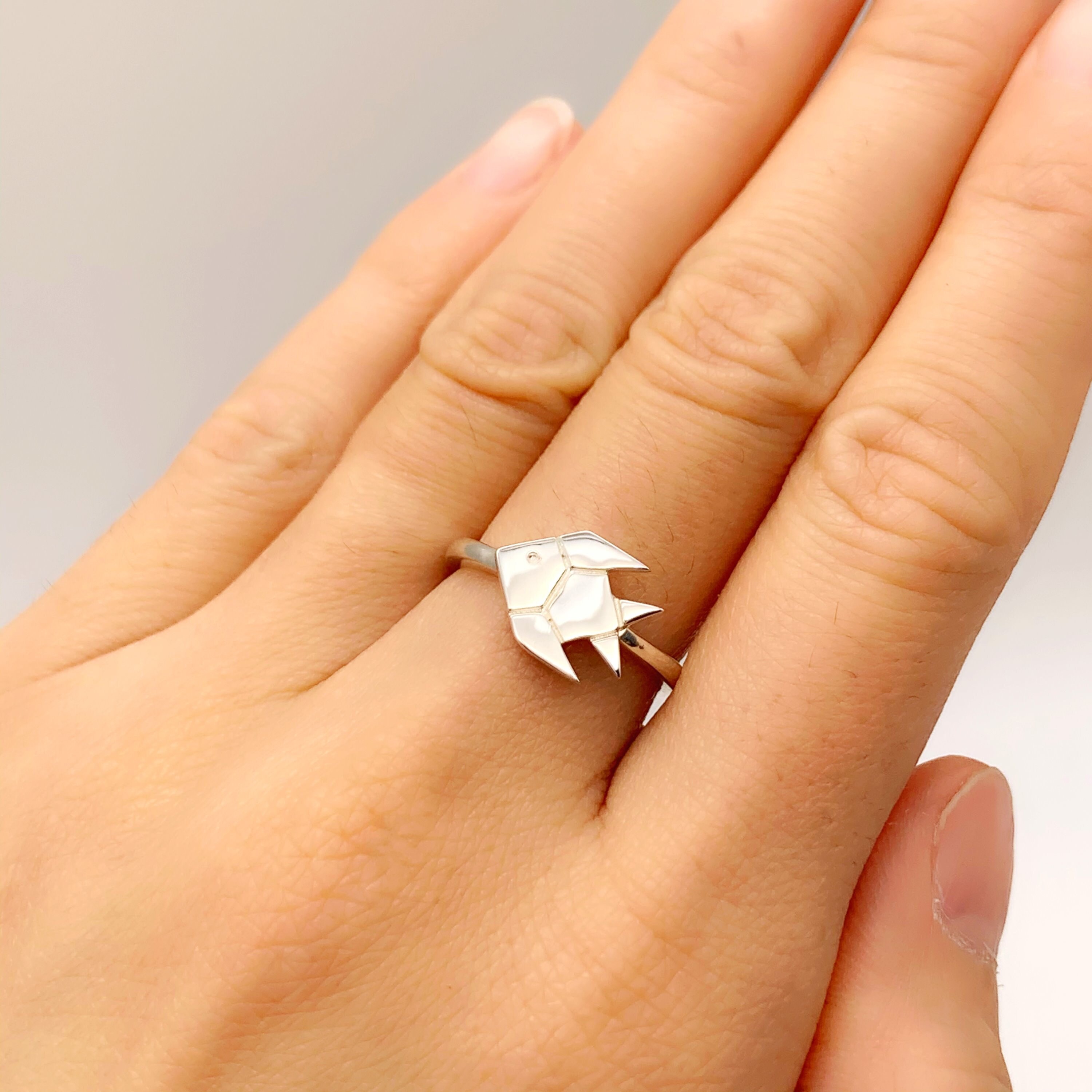 Silver Fish Ring 925 Sterling Silver Angelfish Ring | Etsy