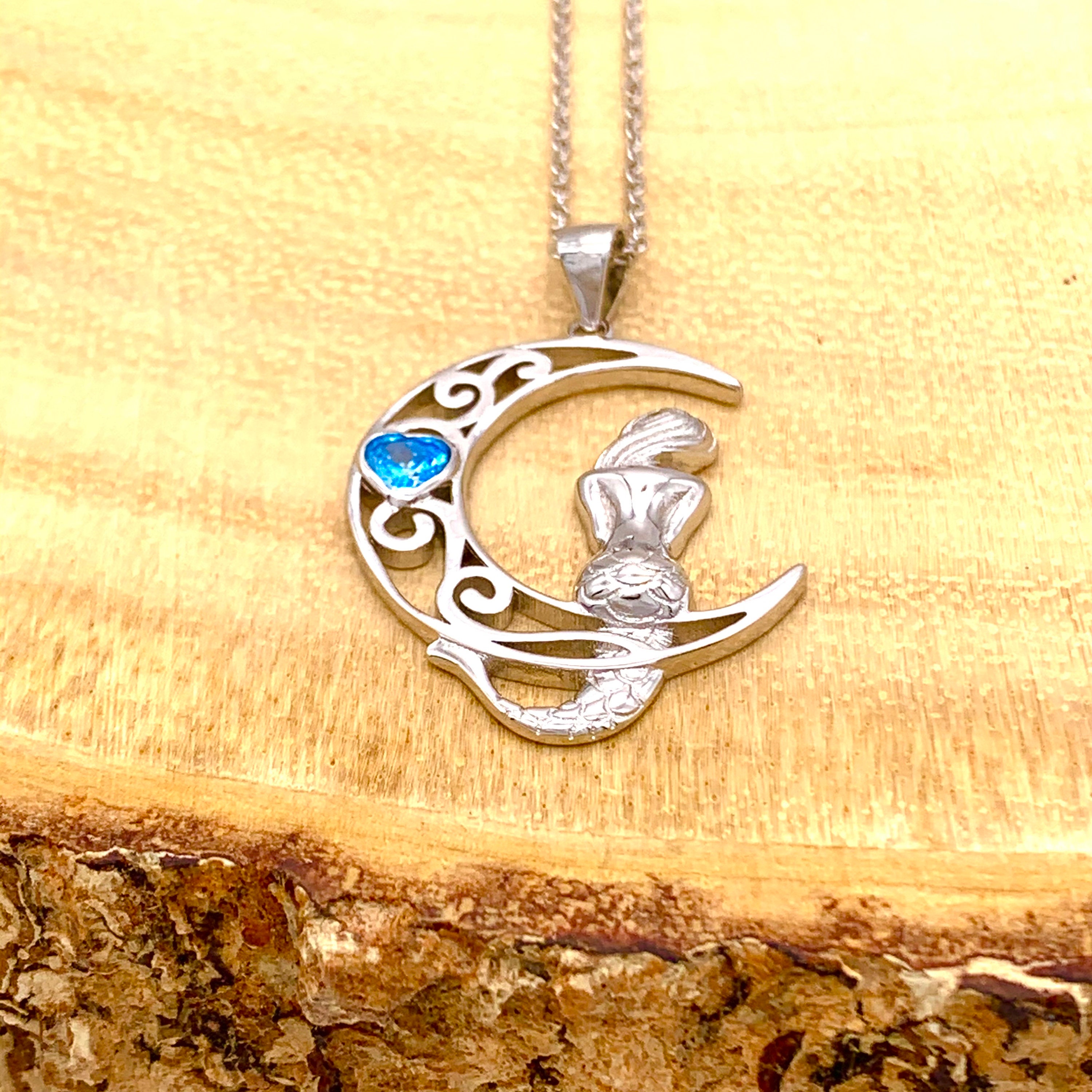 Silver Mermaid Necklace 925 Sterling Silver Mermaid and Moon - Etsy