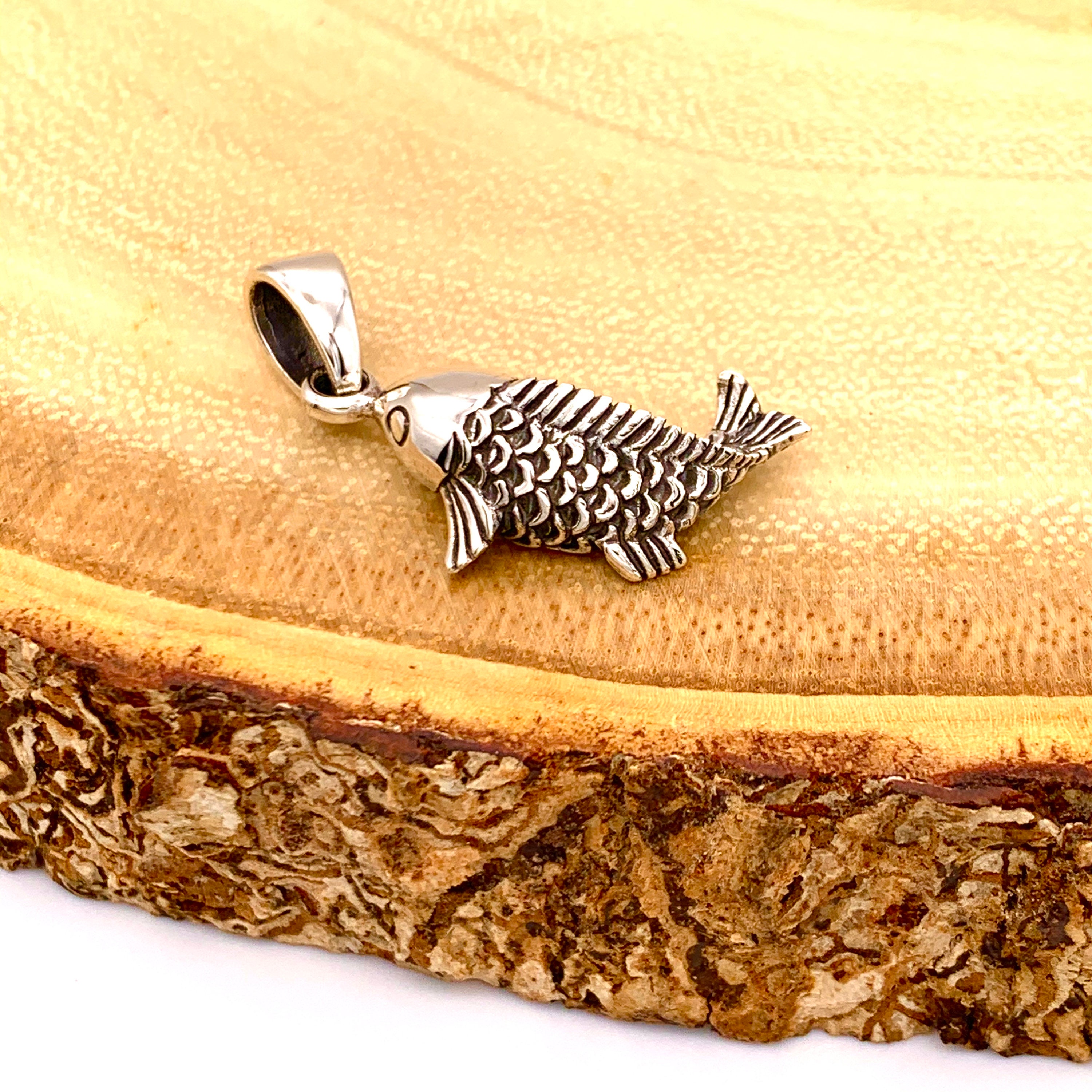 Silver Japanese Koi Fish Pendant 925 Sterling Silver Koi | Etsy