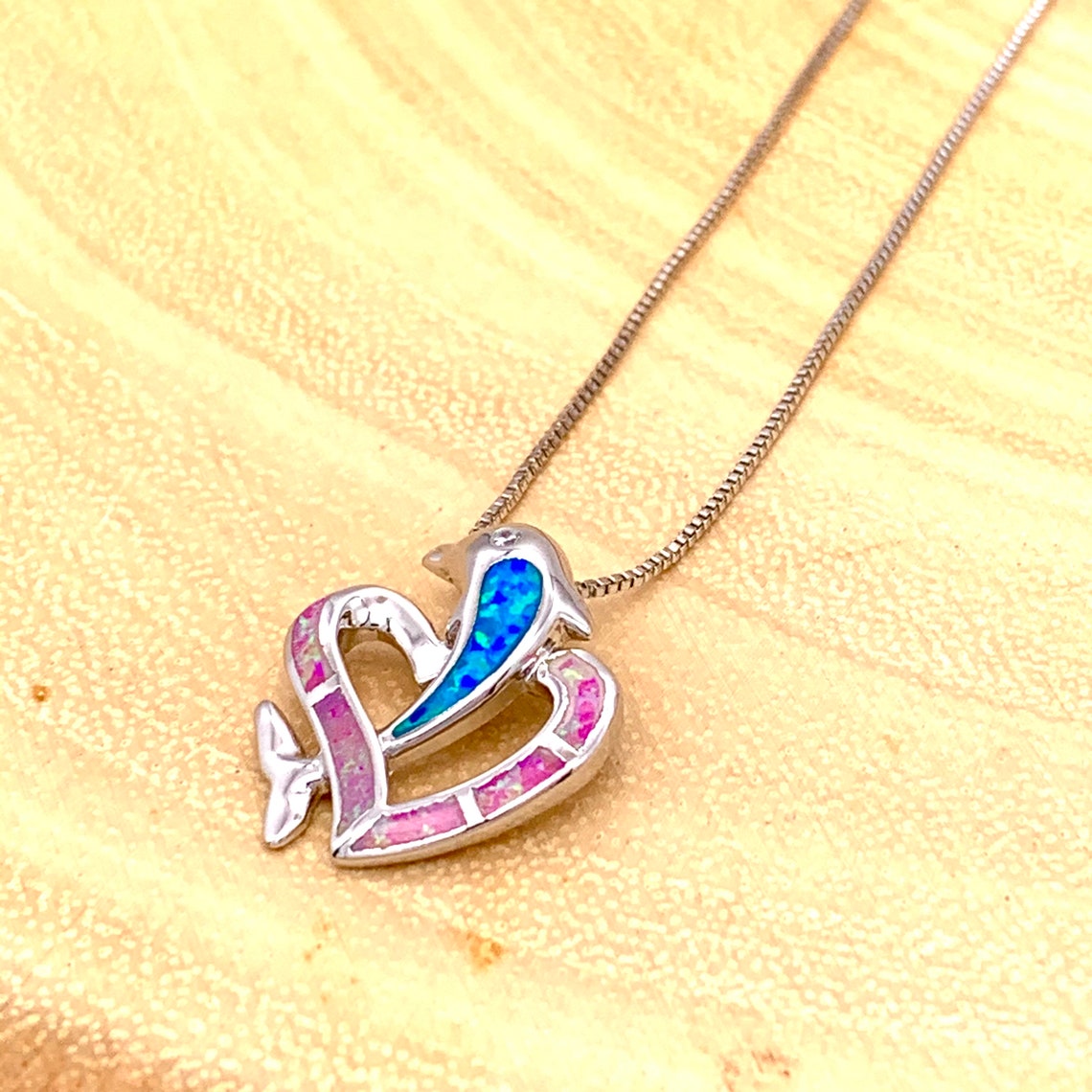 Colgante de la delfín de plata collar de la delfín de plata | Etsy
