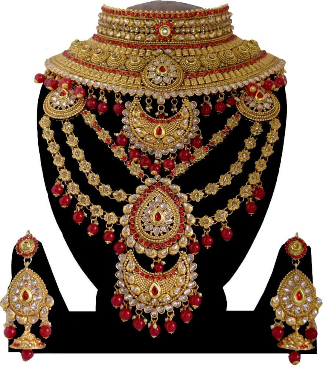 Indian Jewellery Bollywood Wedding Bridal Jodha Akbar Kundan Necklace ...