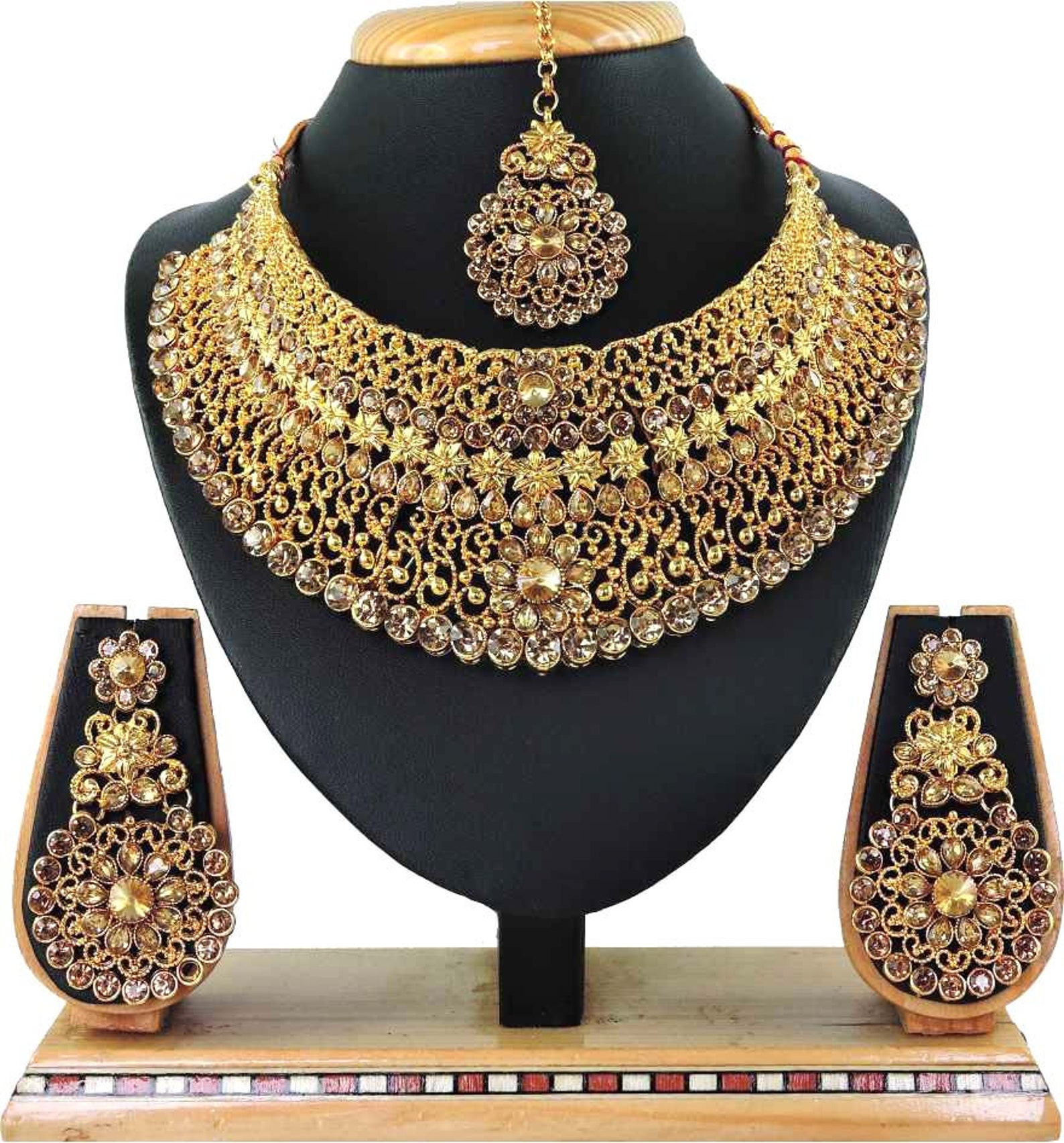 Handmade Indian Jewelry Jewellery Bollywood Wedding Bridal Gold Plated ...