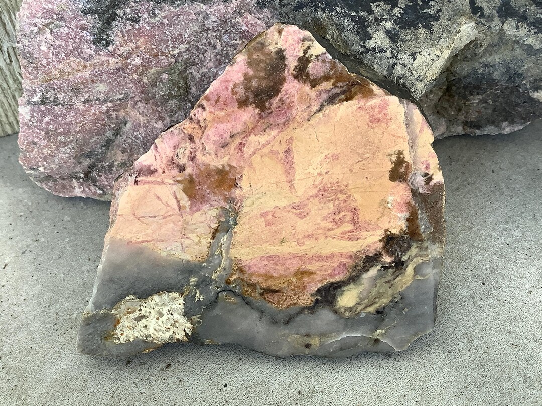 AWESOME /// Rhodonite (# 15) Polished Picture Stone Slab / Pink Natural ...