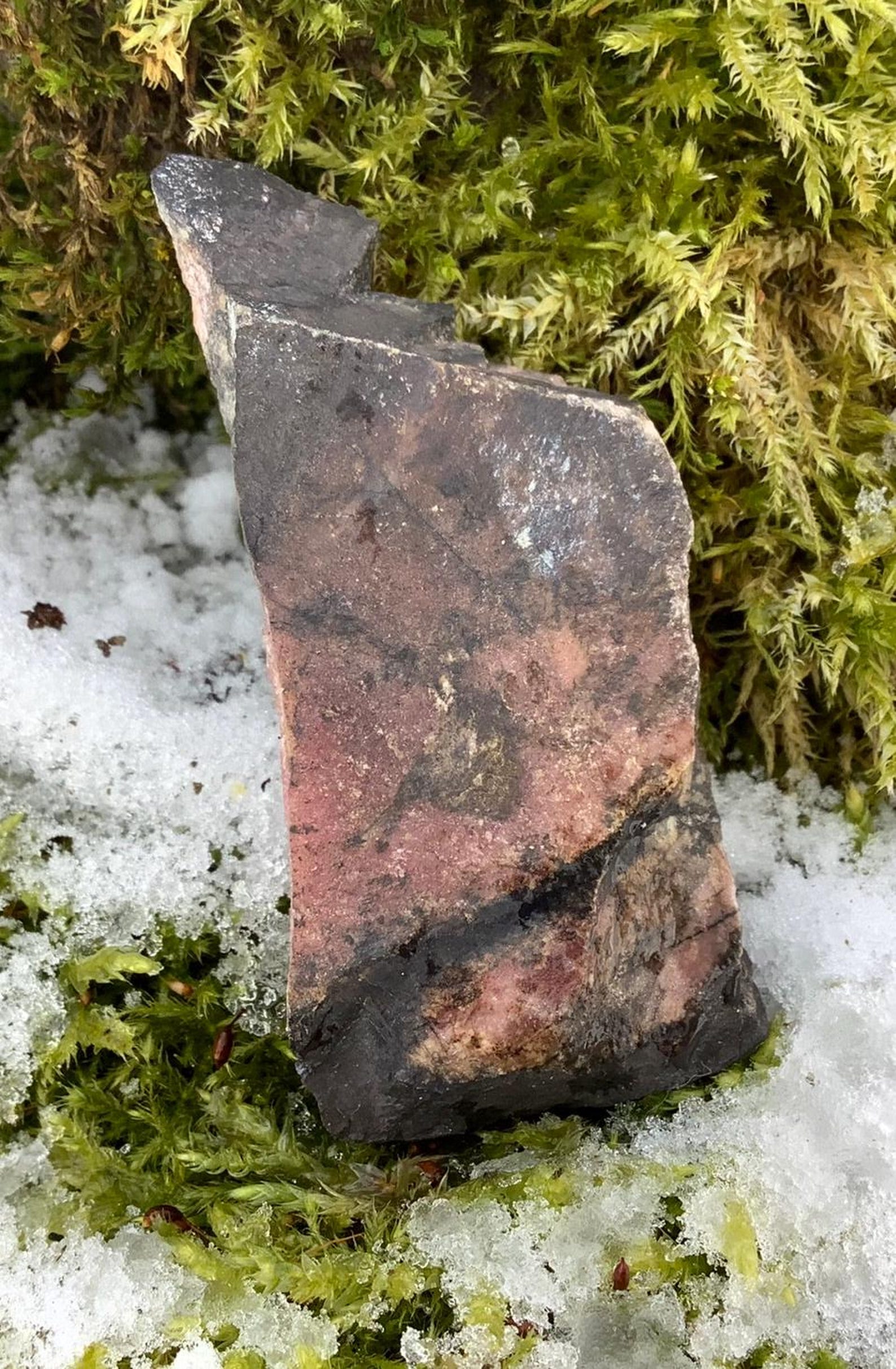 Rhodonite (# 32) Polished Picture Stone Slab / Pink Natural Stone ...