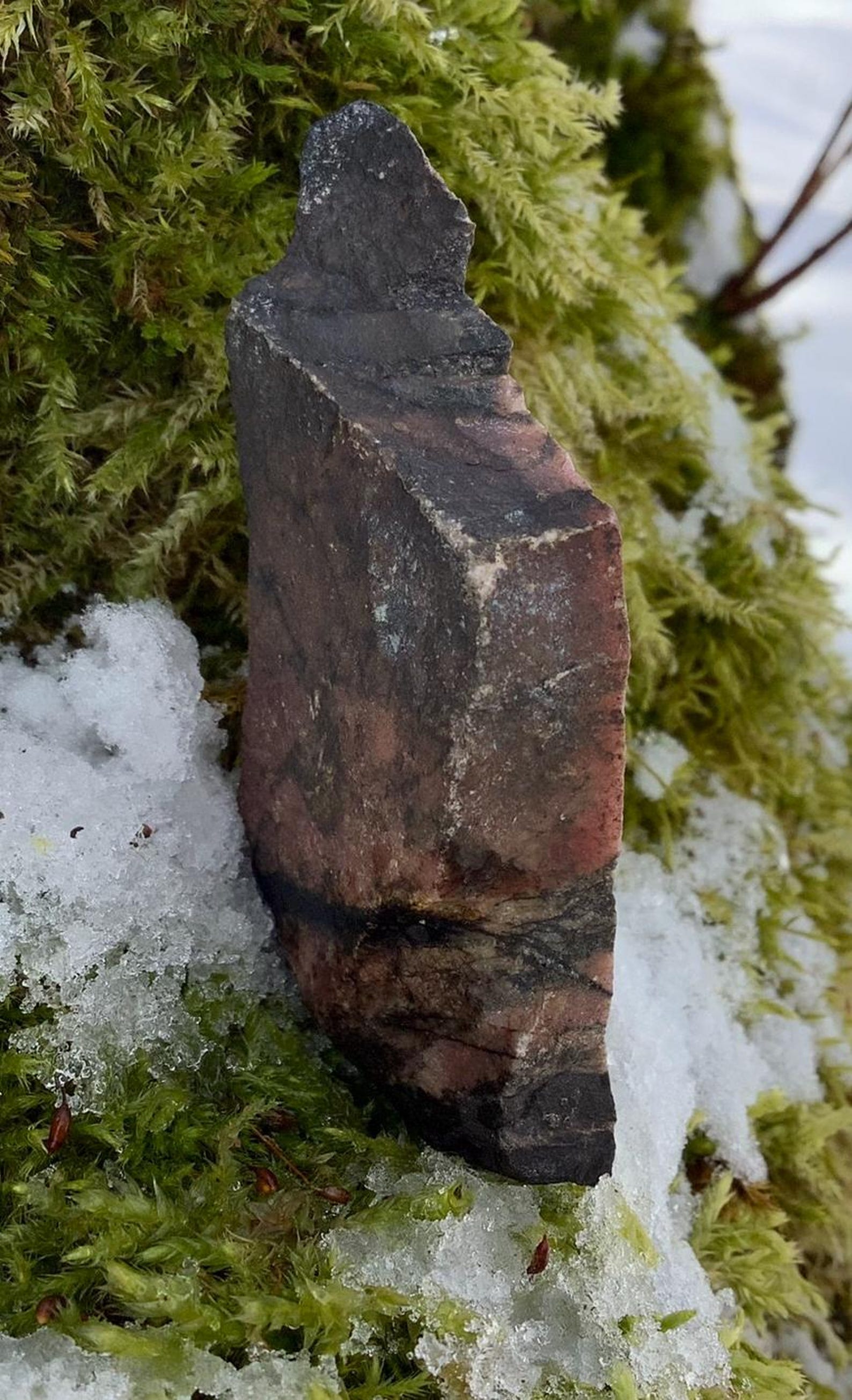 Rhodonite (# 32) Polished Picture Stone Slab / Pink Natural Stone ...