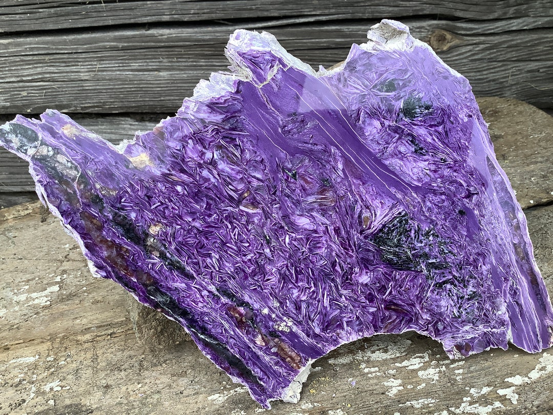 Polished Charoite Sample With Natural Inclusions Rare Gemstone From ...