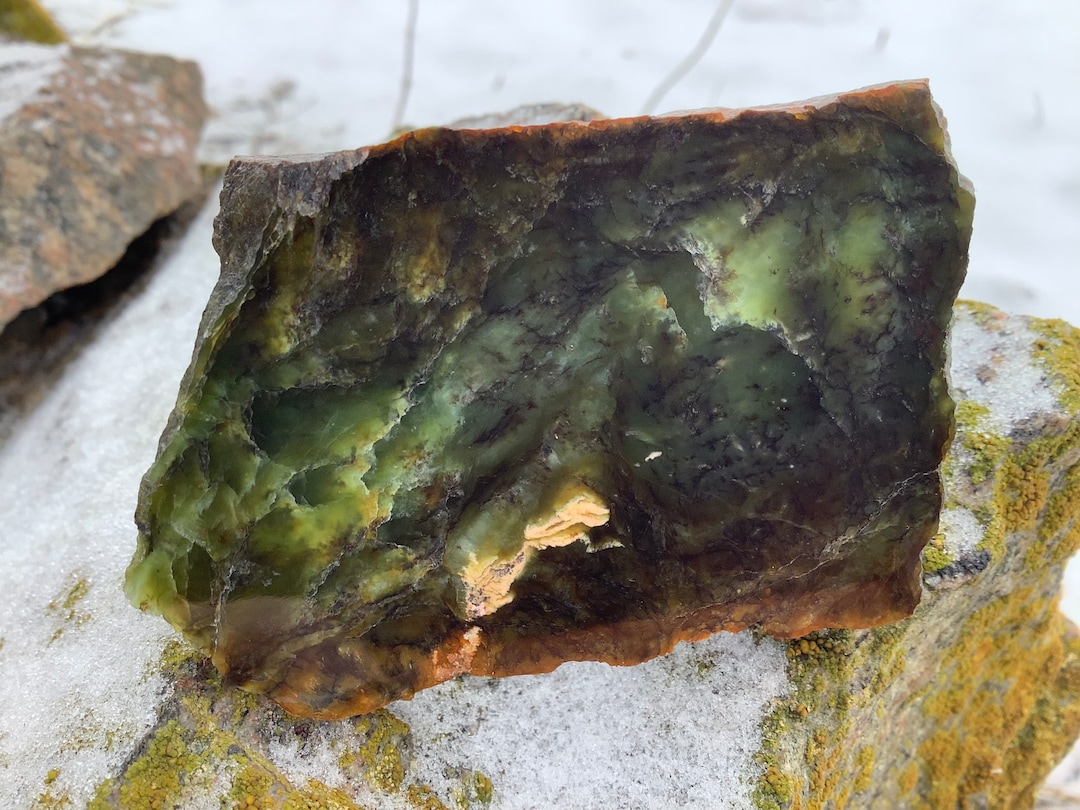 Nephrite Slab jade/ Nephrite Raw Jade Jade Rough Rare Crystals Specimen ...