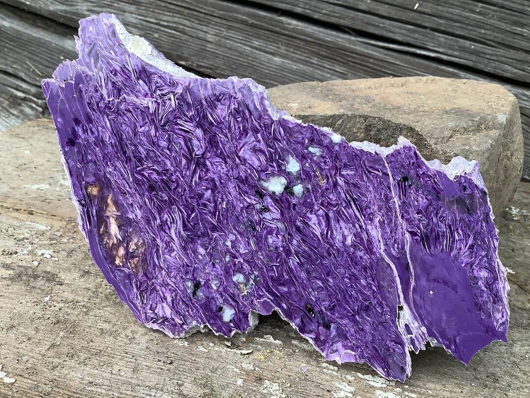 Polished Charoite Sample With Natural Inclusions Rare Gemstone From ...