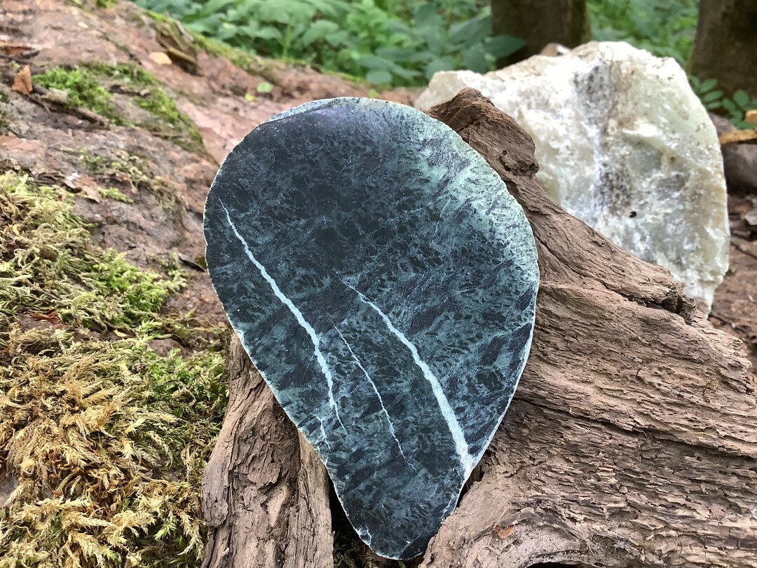 Natural Caucasian Jade Specimen | Raw Green Nephrite | Healing Stone ...