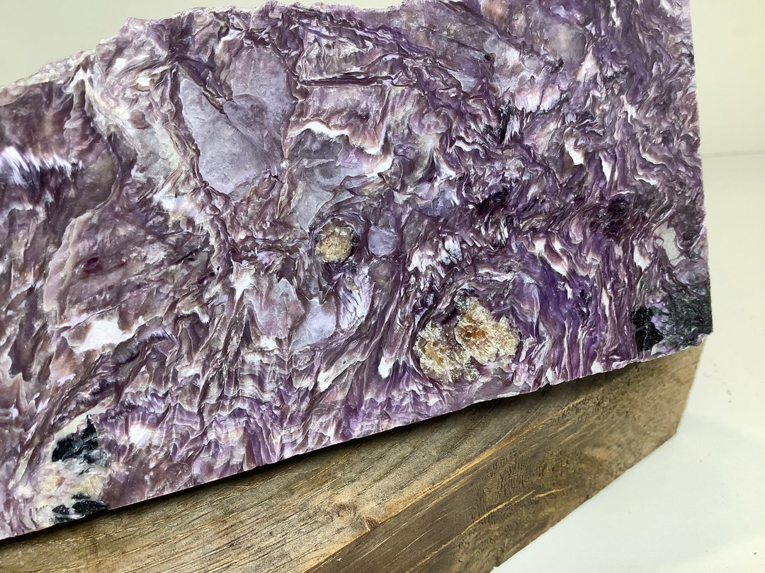 Charoite Slab (nr 6 ) With Aegirine , Calcite and Beautiful Inclusions ...