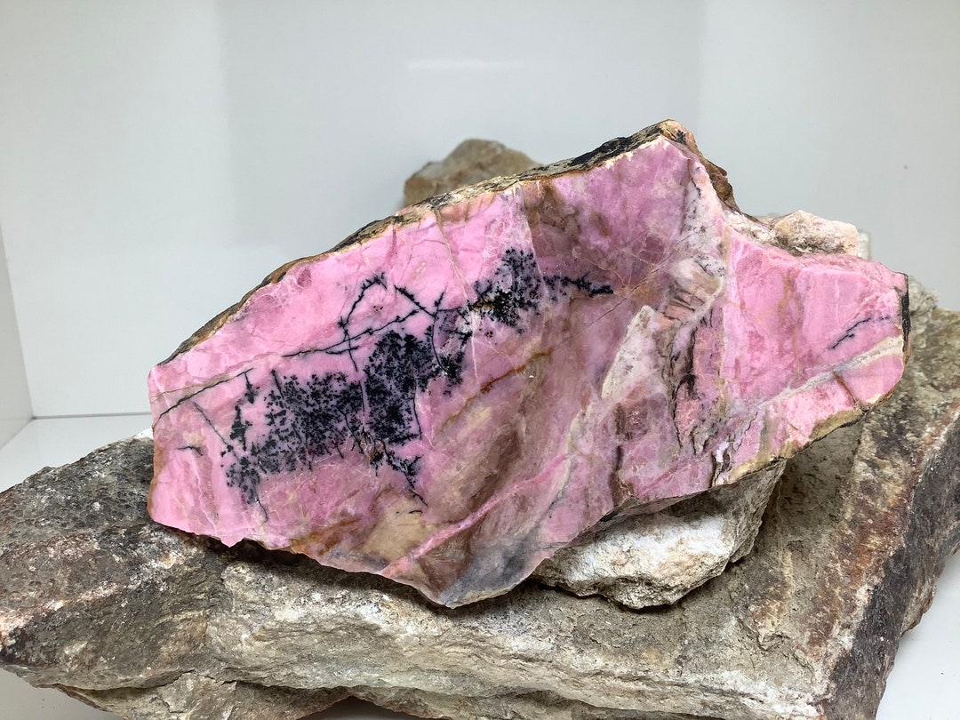 Rhodonite Polished Picture Stone Slab / Pink Natural Stone Polished ...