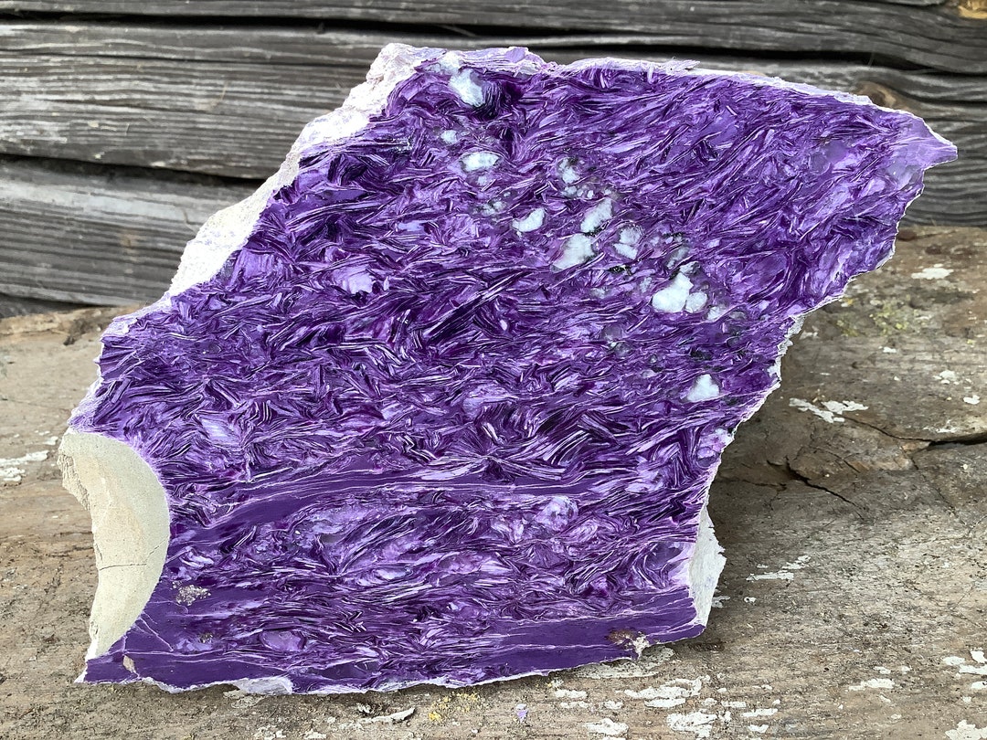 Polished Charoite Sample With Natural Inclusions Rare Gemstone From ...
