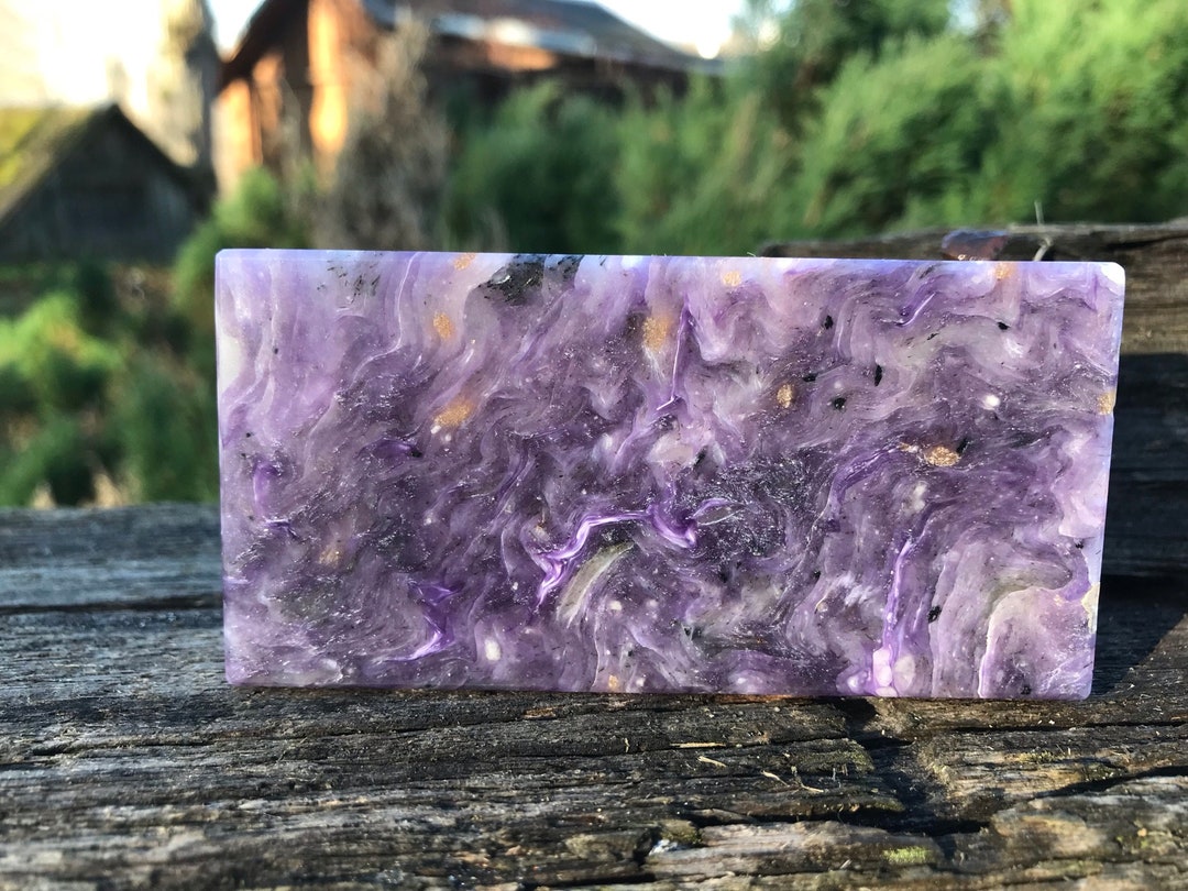 Charoite Slab 100*50*13 Mm / With Aegirine , Calcite and Beautiful ...