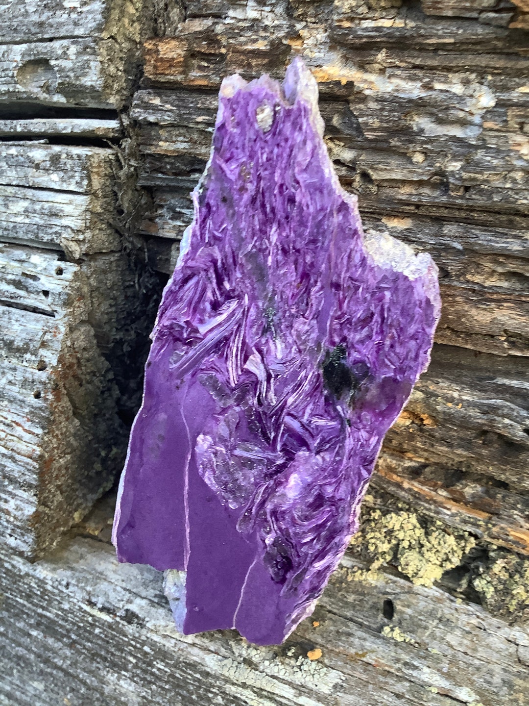 Polished Charoite Sample With Natural Inclusions Rare Gemstone From ...