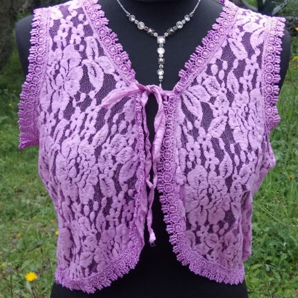 Purple Lace Bolero - Etsy