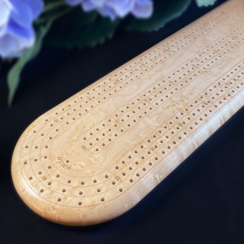 Hardwood Cribbage Board With Pegs - Etsy