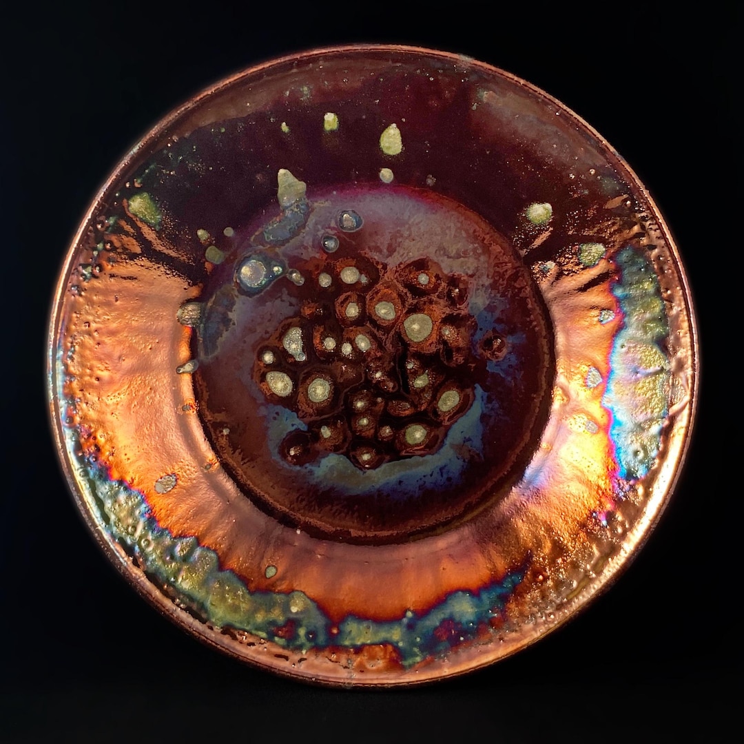 Handmade Henrietta Plate, Raku Art Pottery, Decorative Pottery - Etsy