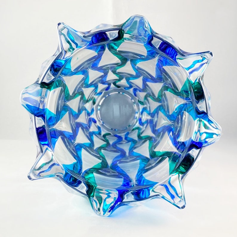 Venetian Glass Ribbon SD Samba Vase - Handmade in Italy, Colorful ...