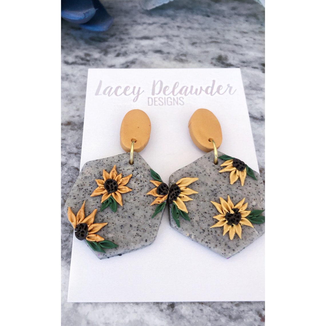 Hand Sculpted Bohemian Sunflower Polymer Clay Sculpted - Etsy