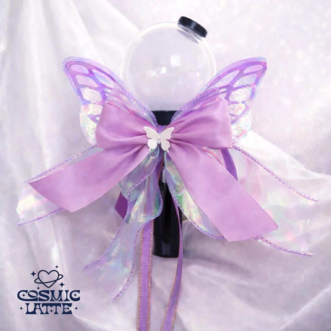 Purple Fairy Lightstick Bow | Butterfly Wing Lightstick Accessory ...