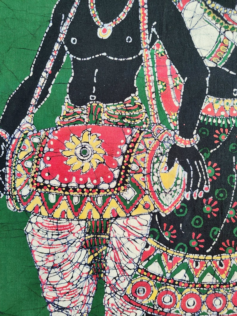 Indian Folk Dance Batik Painting Wall Hanging Cotton Tapestry 32" X 23 ...