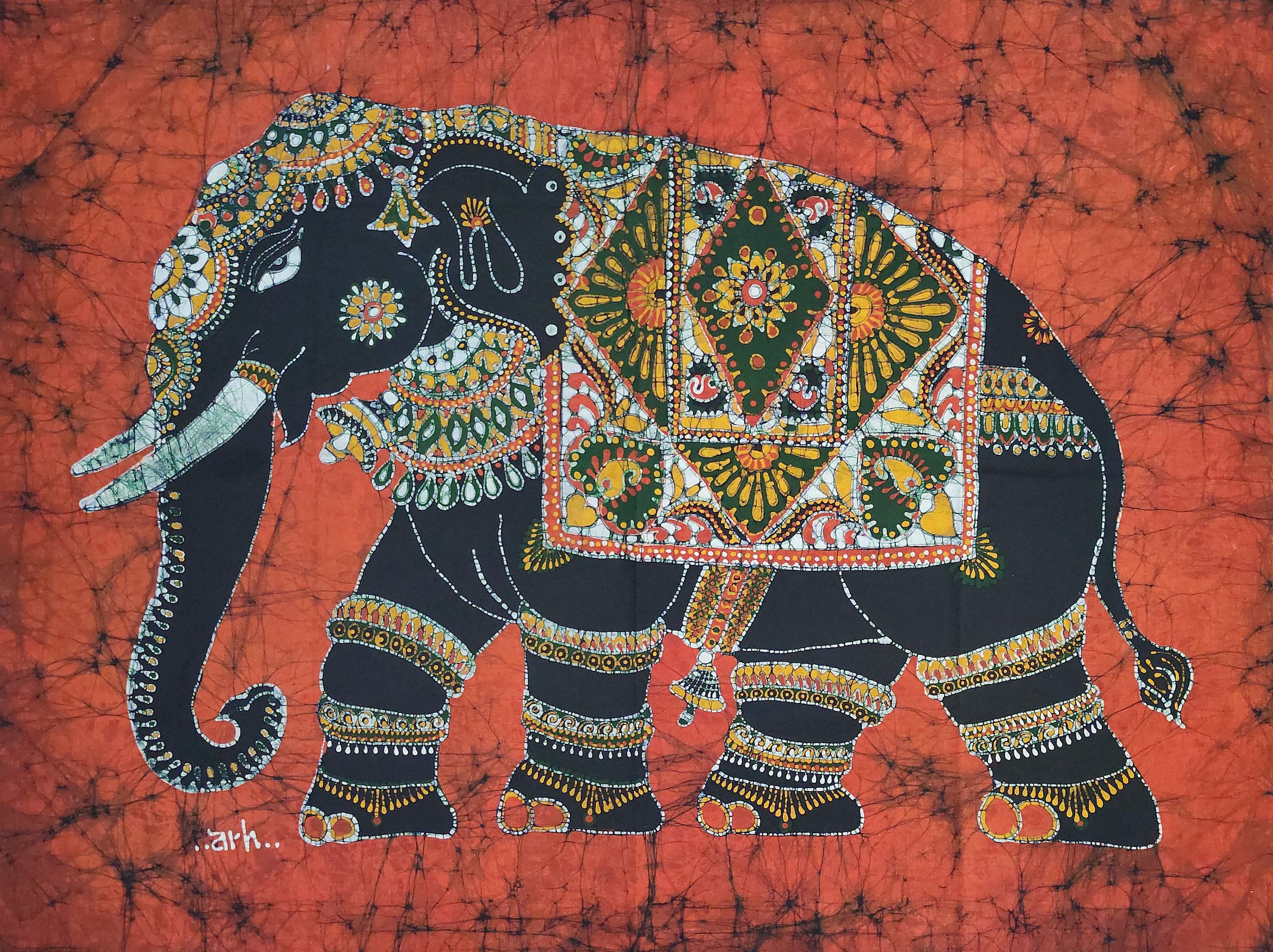 Painted Indian Elephant Photography