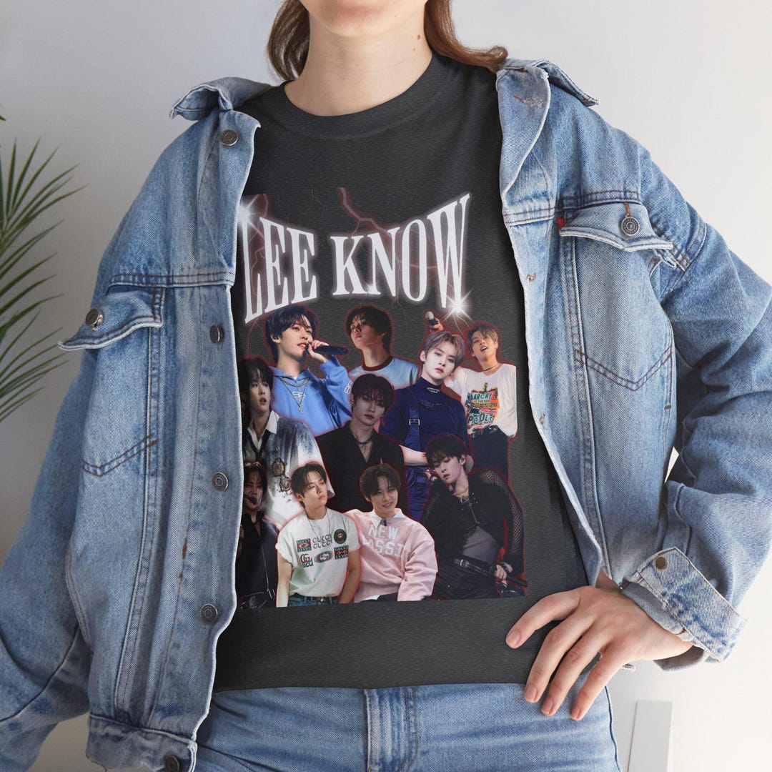 Hot Lee Know Vintage Bootleg Unisex Heavy Cotton T-shirt, Stray Kids ...