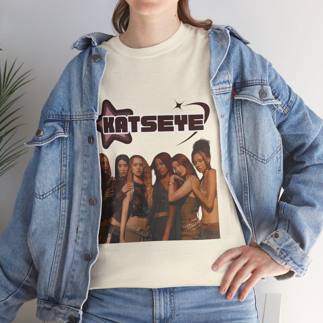 Brown Y2K Katseye Unisex Heavy Cotton T-shirt Katseye Shirt Katseye ...